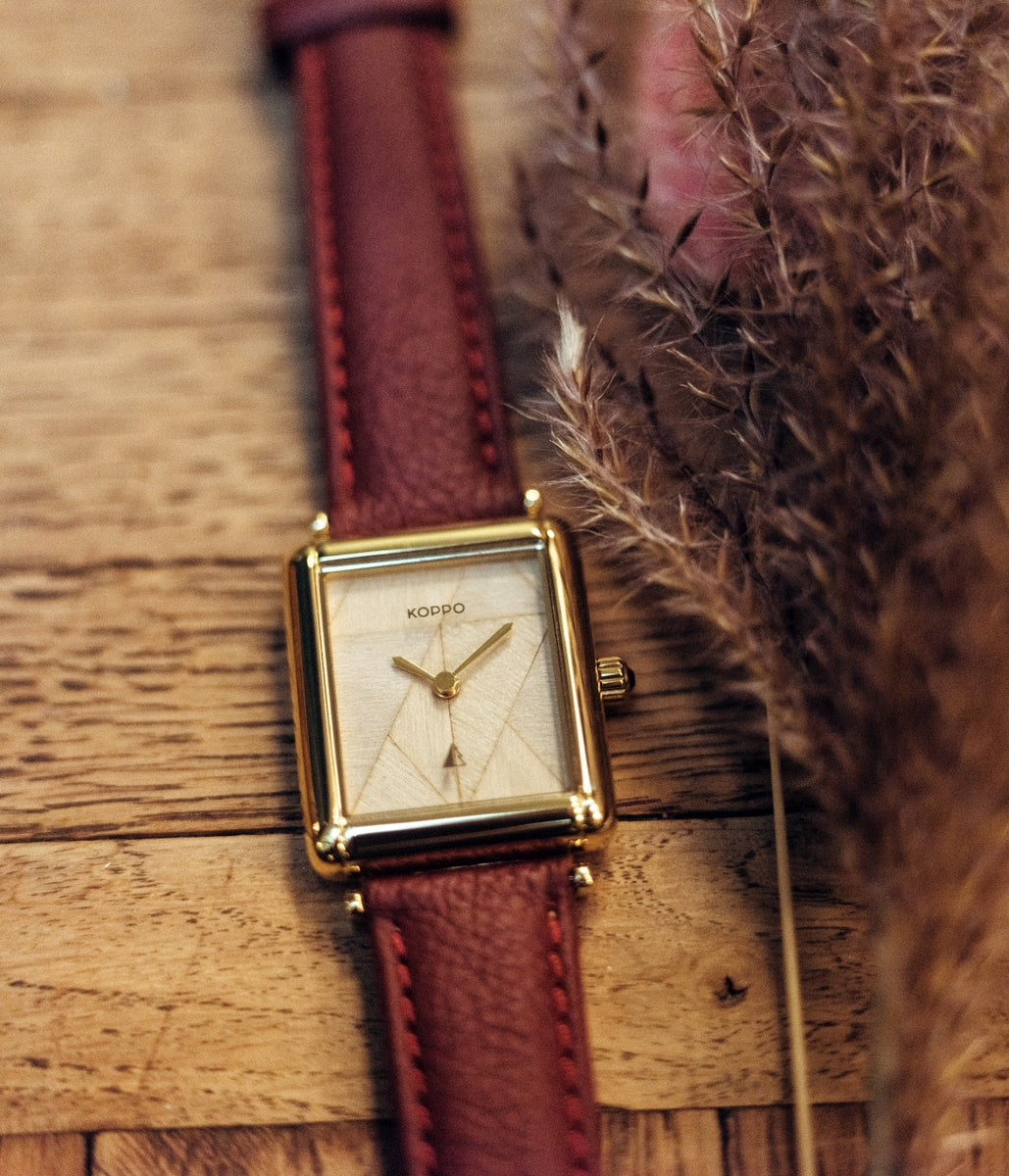 KOPPO leather strap - Burgundy
